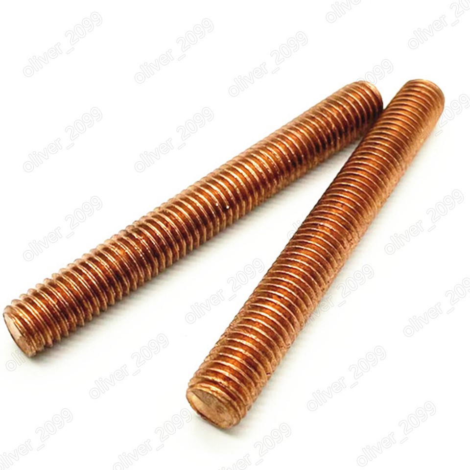 M4 M5 M6 M8 M10 M12 99.9% Pure Copper Threaded Rods Metric Threaded ...