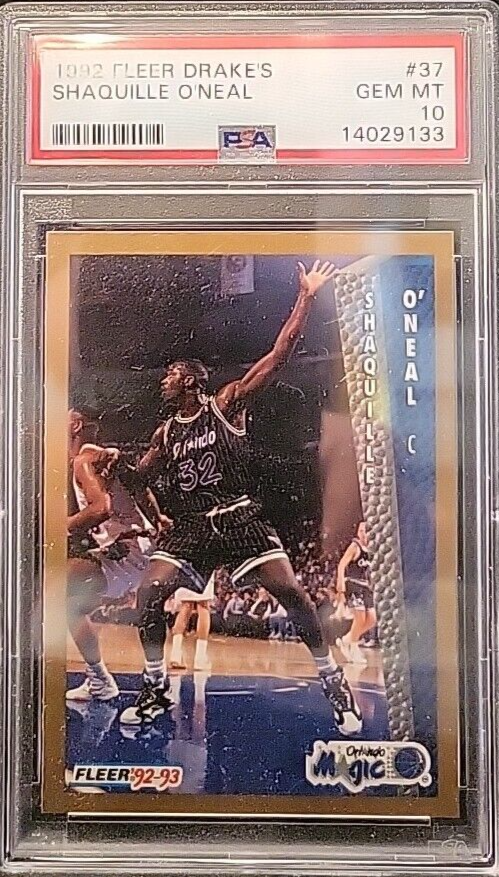 1992 Fleer Drake's #37 Shaquille O'Neal Rarest Card On Ebay Super Ultra ...