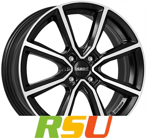 Dezent TN black polished 6x16" ET23 LK4 108 ML 65.1 Alufelgen 16 Zoll ...