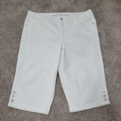 Gloria Vanderbilt White Skimmer Jeans Capri's Women's Size 16 ~ High ...