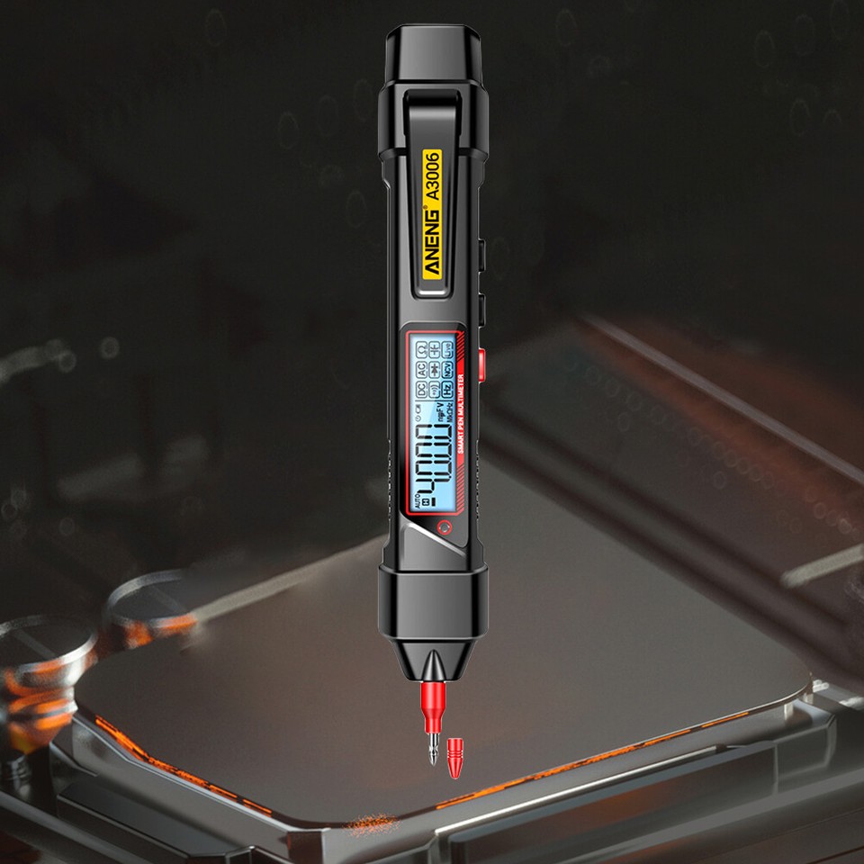 Digital Multimeter Pen 4000 Counts AC/DC Voltage Ohm Diode Hz Tester ...