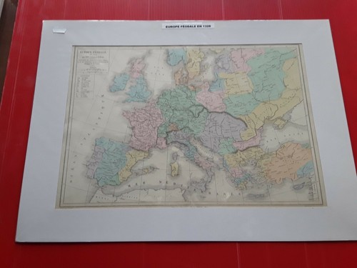 Carte Ancienne De L' EUROPE FÉDÉRALE EN 1328 DRIOUX | eBay