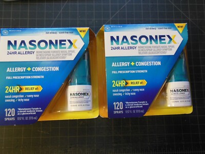 Nasonex 24HR Non Drowsy Allergy Nasal Congestion Relief 240 Sprays exp ...