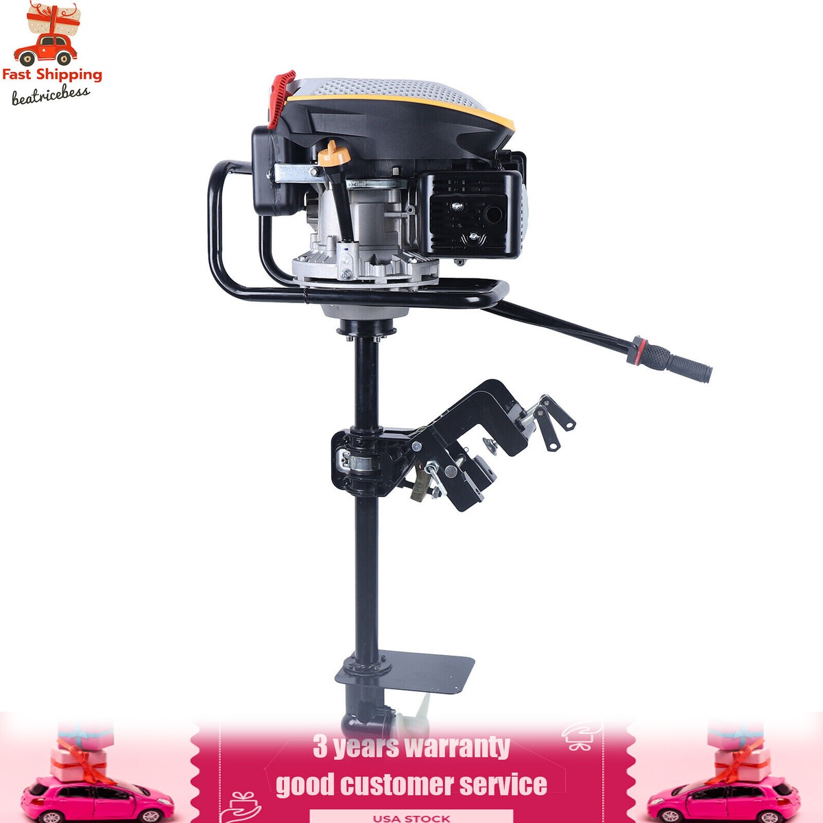 Boat Motors Used 4 Stroke 9 HP Outboard Motor Fishing Boat Engine Air ...
