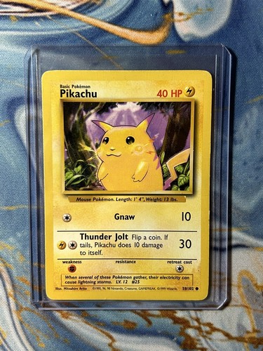 Pikachu Yellow Cheek Pokémon TCG Base Set #58/102 | eBay
