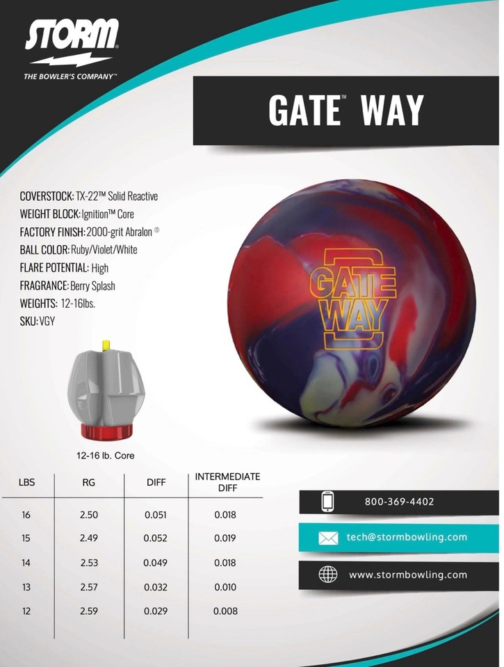 *NEW* 14lb Storm Gateway Overseas Bowling Ball | eBay
