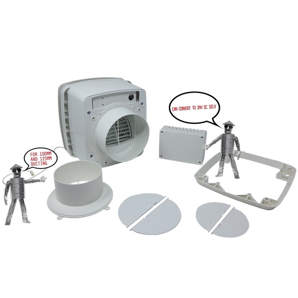 Nuaire Cyfan Extractor Fan | Dual Voltage - 24V / 230V | for Bathroom ...