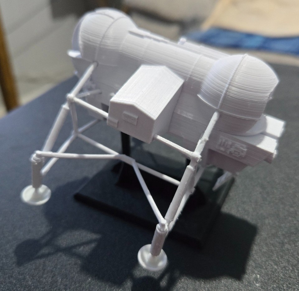 SHADO UFO Moon Mobile (Half Size) - 3D Printed In White and Ready for ...