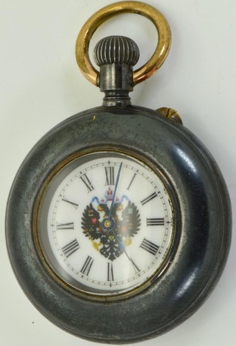 Antique Imperial Russ Tsar's Army Longines Award Gunmetal Pocket Watch ...
