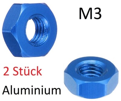 2x M3 Alu Mutter blau eloxiert | eBay.de