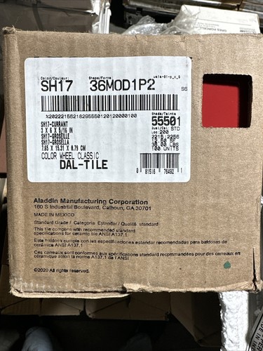 Aladdin Manufacturing, Dal-Tile SH17-Currant 3x6 X 5/16” Color Wheel ...