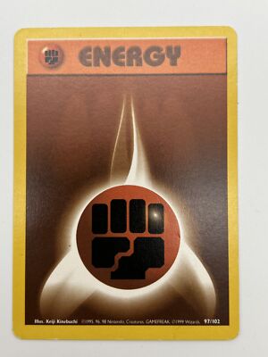 Fighting Energy 97/102 - Pokemon Card - Base Set Common - VG/G | eBay