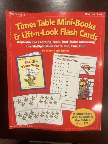 Times Table Mini-Books and Lift-N-Look Flash Cards : Reproducible ...