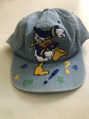 Vintage Angry Donald Duck Embroidered Denim Baseball Cap Hat | eBay