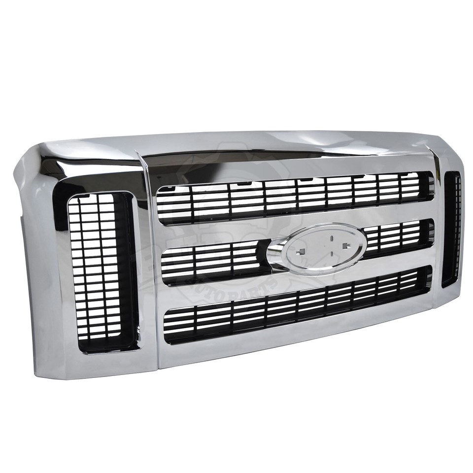 For 2008-2010 Ford F250 F-250 F350 F450 F550 Super Duty Chrome Grille ...