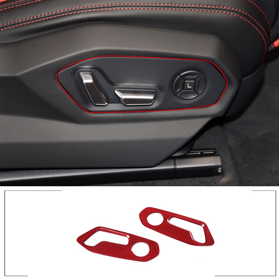 Red Carbon Seat adjustment button panel Cover trim For Lambor*ghini ...