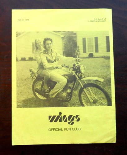 PAUL McCARTNEY / WINGS ORIGINAL OFFICIAL FUN CLUB NEWSLETTER No. 2 1974 ...