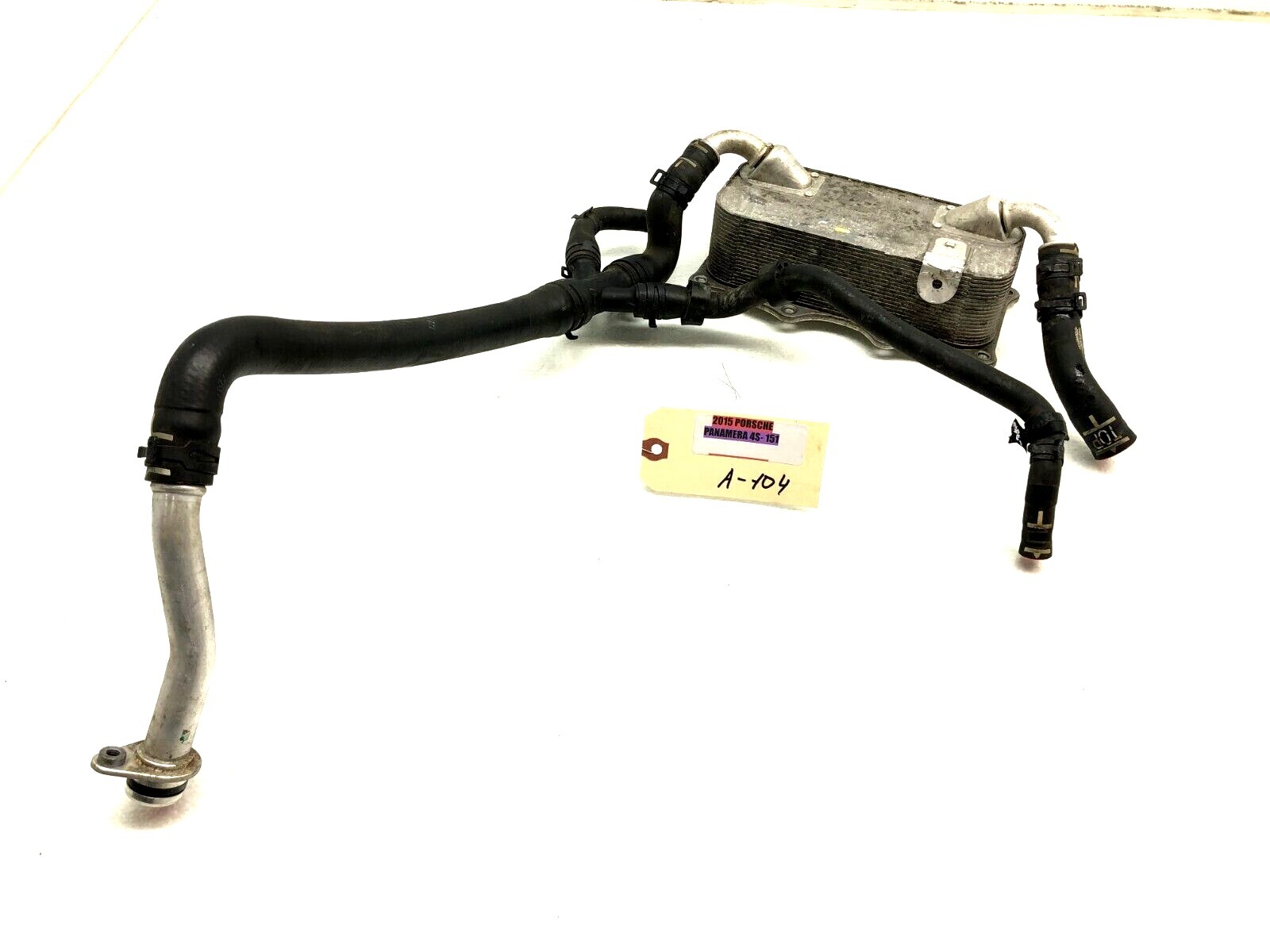 2010-2016 PORSCHE PANAMERA 4S 3.0L V6 ENGINE OIL COOLER W/ LINES OEM ...