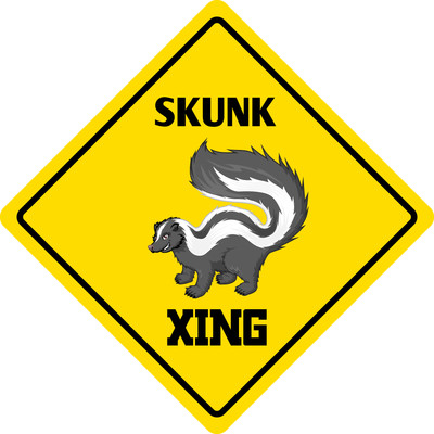 *Aluminum* Skunk Crossing Funny Metal Novelty Sign 12"x12" | eBay