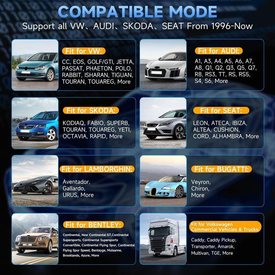 AUTOPHIX 7610 OBD2 Diagnostic Scanner Fit with VAG VW Audi Code Reader ...