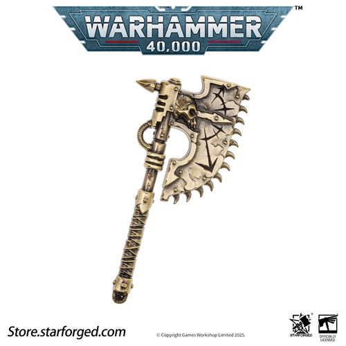 Starforged Warhammer Chaos Space Marine Chainaxe Keychain | eBay