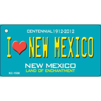I Love New Mexico Teal New Mexico Novelty Metal Key Chain KC-1538 | eBay