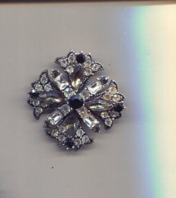 Black and clear Maltese pin | eBay