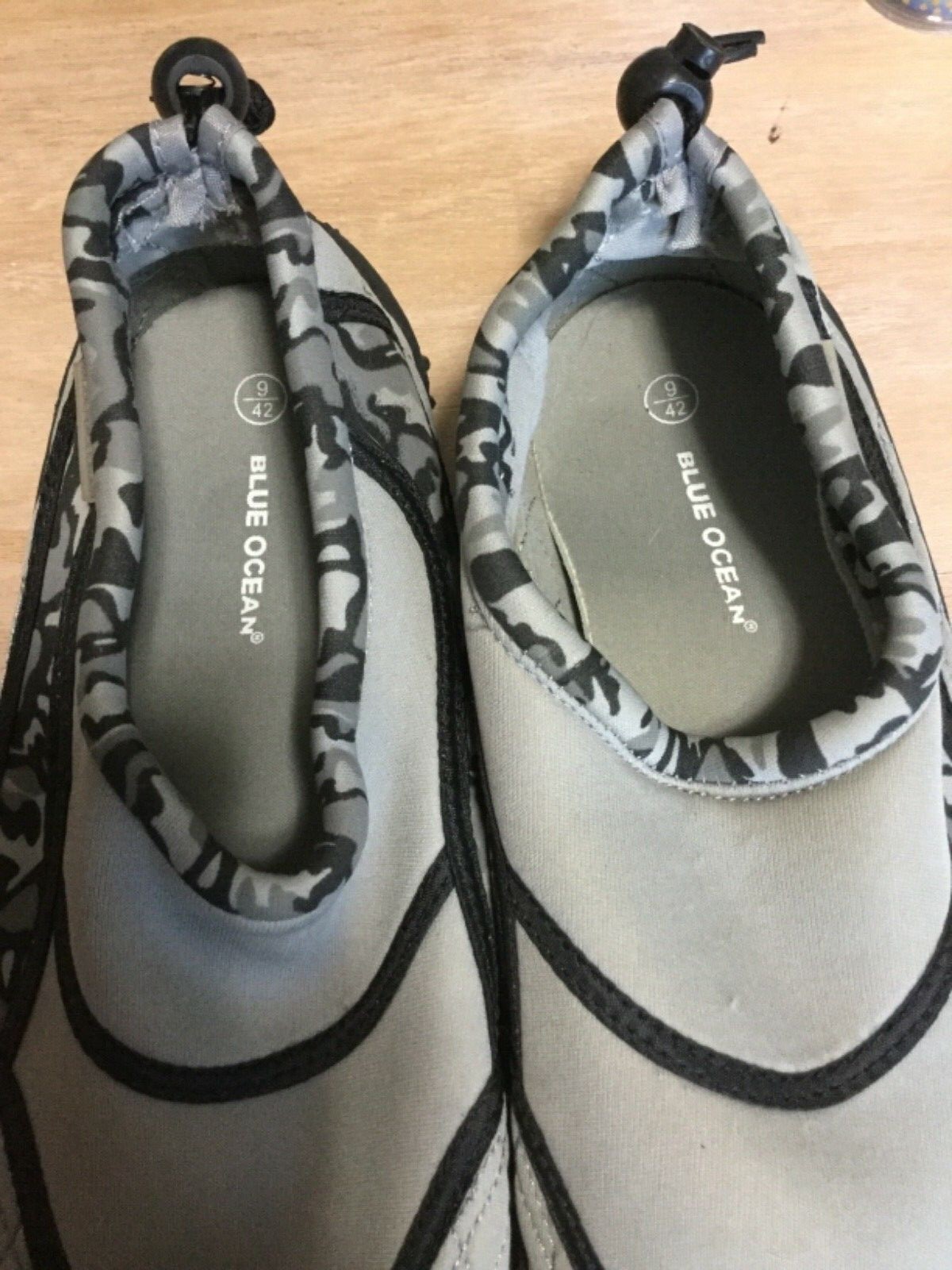 Men’s Aqua Shoes Blue Ocean Water Shoes Beach Pool Swim Gray Size 9 | eBay