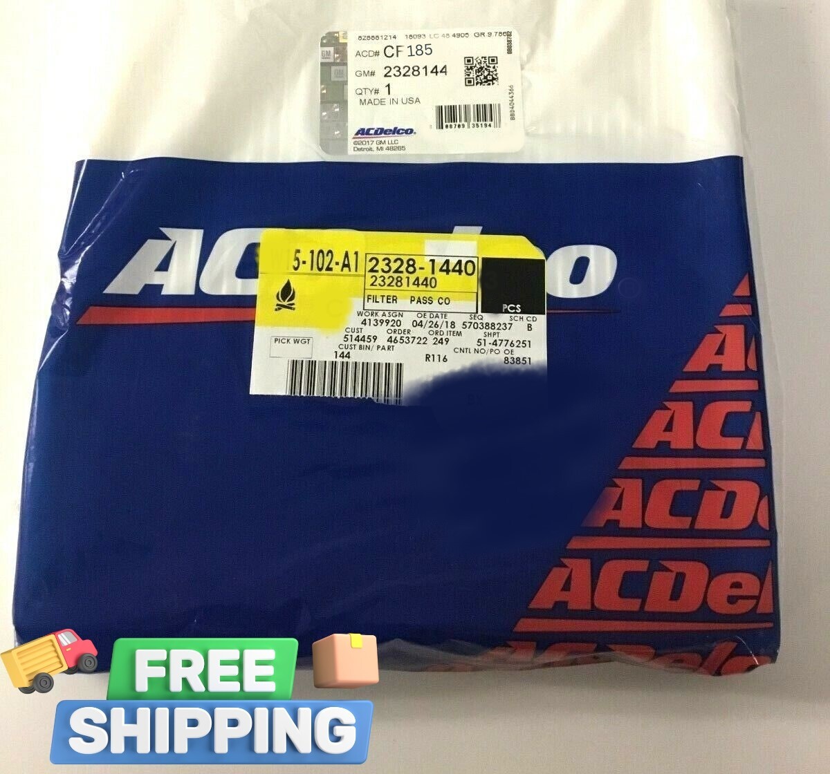 AC-DELCO CF185 - Air filter cross reference