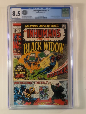 Amazing Adventures #4 Marvel Comics 1971 CGC 8.5 Black Widow Inhumans ...