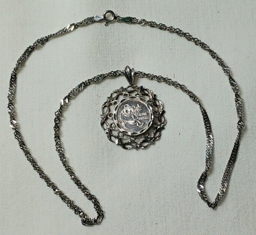 1/10 oz 999 Fine Silver Round Panda Pendant with Sterling Twisted Flat ...