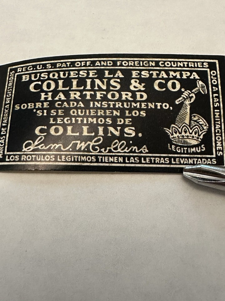 Early Collins Co., Collinsville, CT - Two Labels For Axes Knives ...