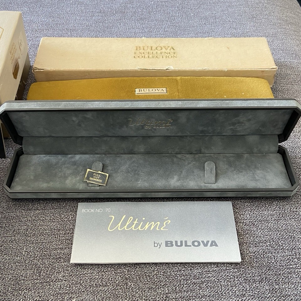 Vintage Bulova Watch Presentation Box ~ Lot of 3 ~ Ultime Excellence ...