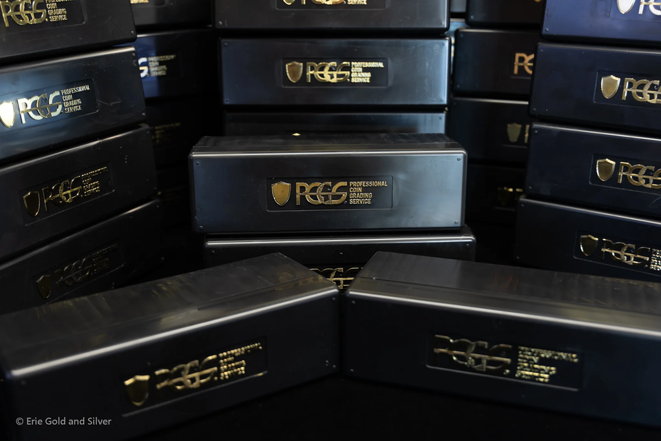 Black PCGS Slab Storage Holder Box "Used" Holds 20 PCGS Slabbed Coins ...