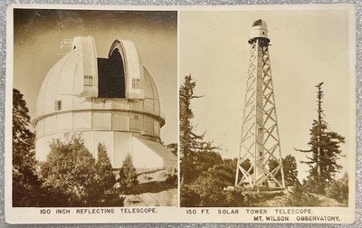1940 Reflecting & Solar Tower Telescope MtWilson Observation Real Photo ...
