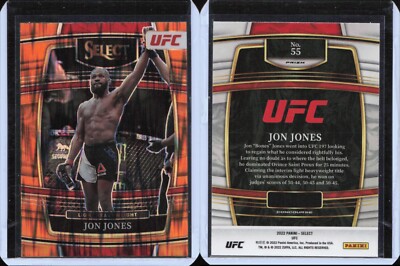 2022 Panini Select UFC Orange Flash #55 Jon Jones - Light Heavyweight ...