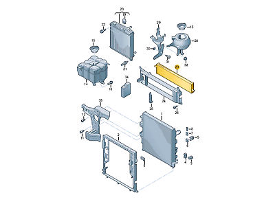 Genuine Volkswagen Audi Touareg A6/S6 Additional Cooler For Coolant ...