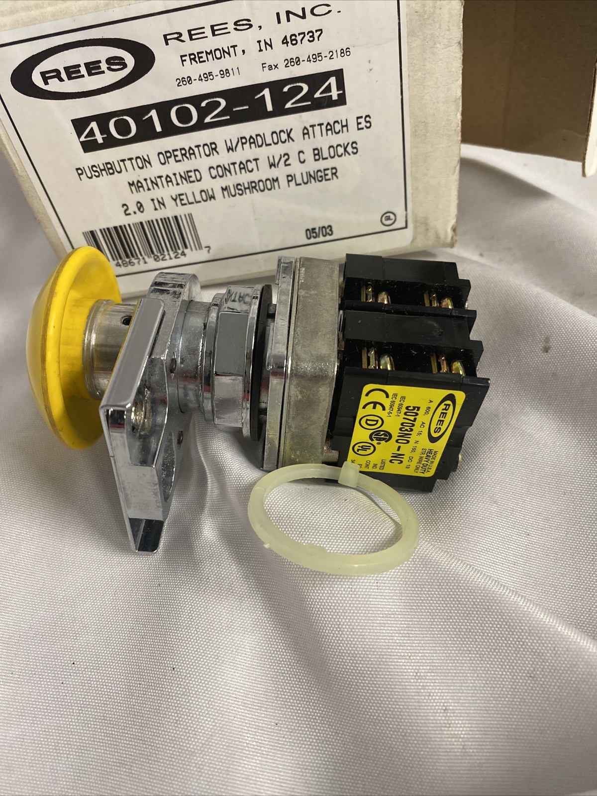 REES 40102-124 Pushbutton Operator W/padlock Attach 2 C Blocks for sale ...