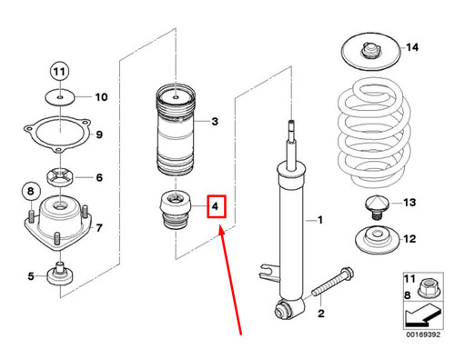 BMW X5 E70 Rear Auxiliary Shock Absorber 6773236 33536773236 | eBay