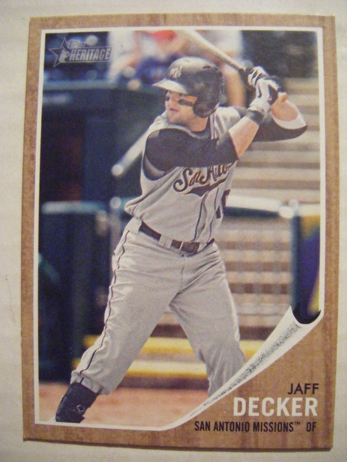 JAFF DECKER NATIONALS 2011 Topps Heritage Minors SAN ANTONIO baseball ...