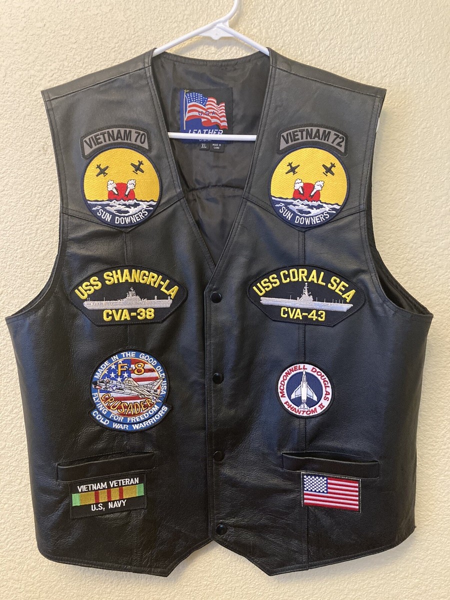 Military Patches For Leather Vests Genuine Hog Leather U.S. Army