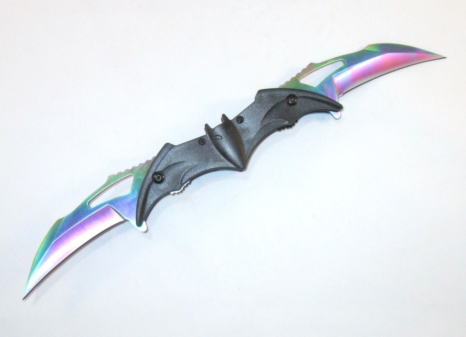 Batman Tactical Assisted Folding Double Blade Bat Knife Stainless 12 ...