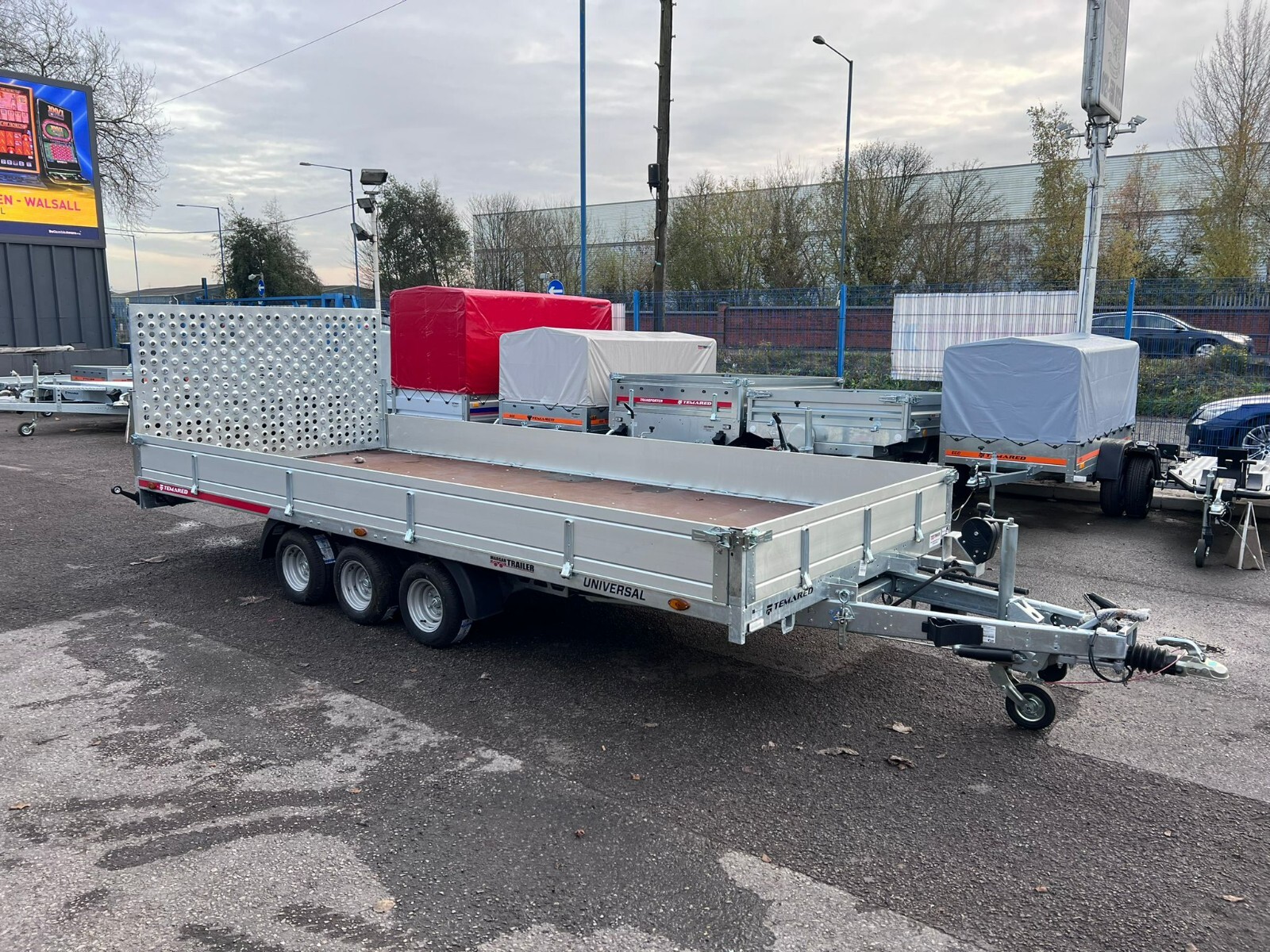 DROP SIDE TRAILER CAR PLANT TILT RAMP HYDRAULIC 16.6ft x 6.9ft 5m x 2 ...