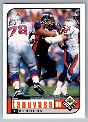 1998 Upper Deck CHOICE Card # 54 Maa Tanuvasa - Denver Broncos | eBay