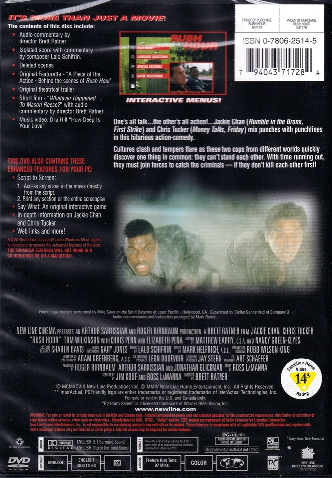 Rush Hour - Jackie Chan, Chris Tucker, Tom Wilkinson, Elizabeth Perkin ...