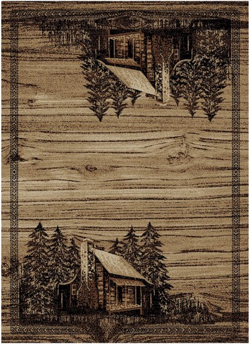 Lodge Log Cabin Rustic Pine Forest Area Rug **FREE SHIPPING** | eBay