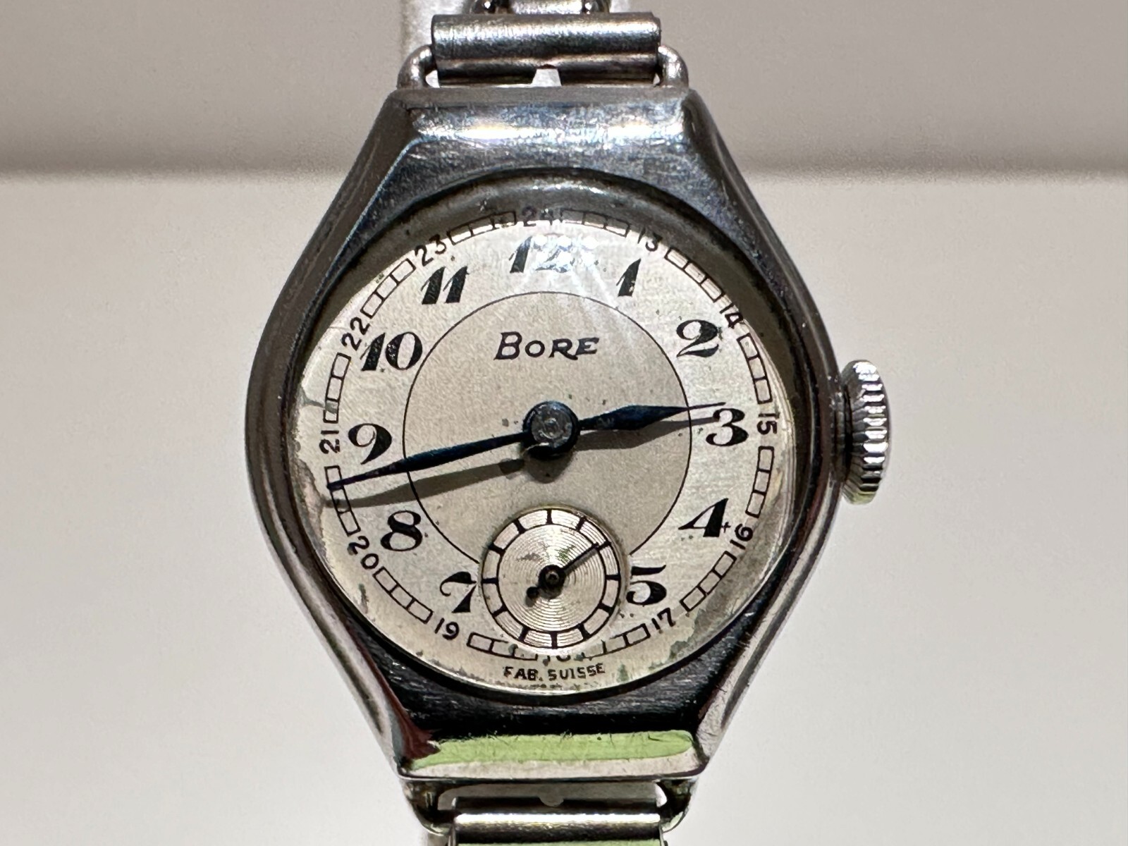 VINTAGE RARE WW2 ERA CHROMED TWO TONE DIAL SWISS LADI… - Gem