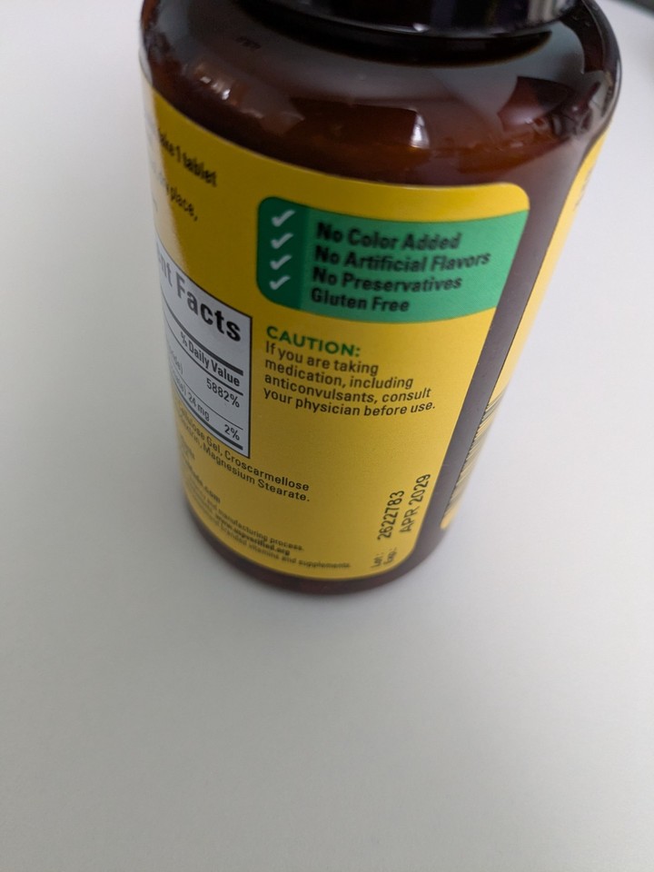 Nature Made Vitamin B6 100 mg Tablets 100 Count for Metabolic Health ...