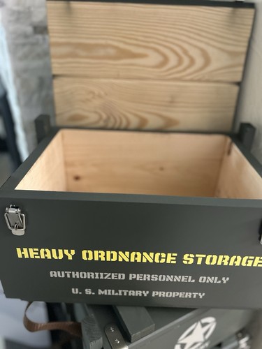 Heavy Ordnance Storage Box - Handmade Military Ammo Crate - XL Capacity ...