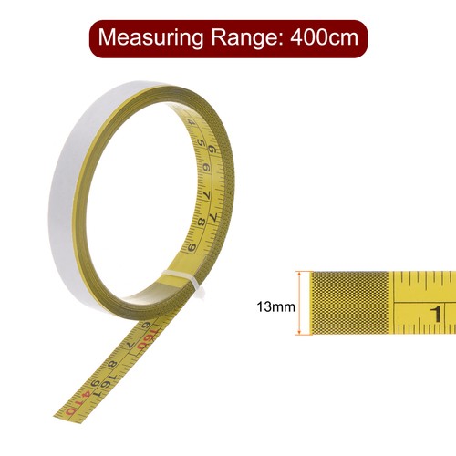 Adhesive Tape Measure 160 inch/4M Left to Right Read Steel sticky Ruler ...
